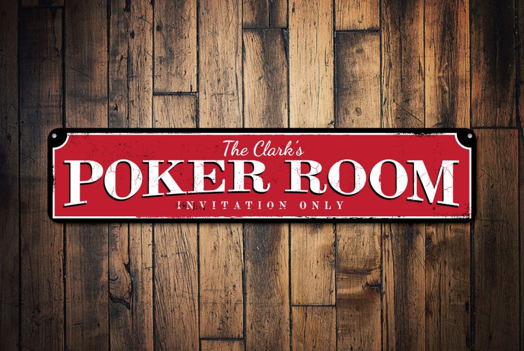 Poker Room Sign, Personalized Family Name Sign, Invitation Only Sign ...