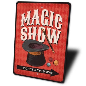 Magic Show Sign, Magic Show Decor, Magic, Circus, Vintage Circus, Sign ...