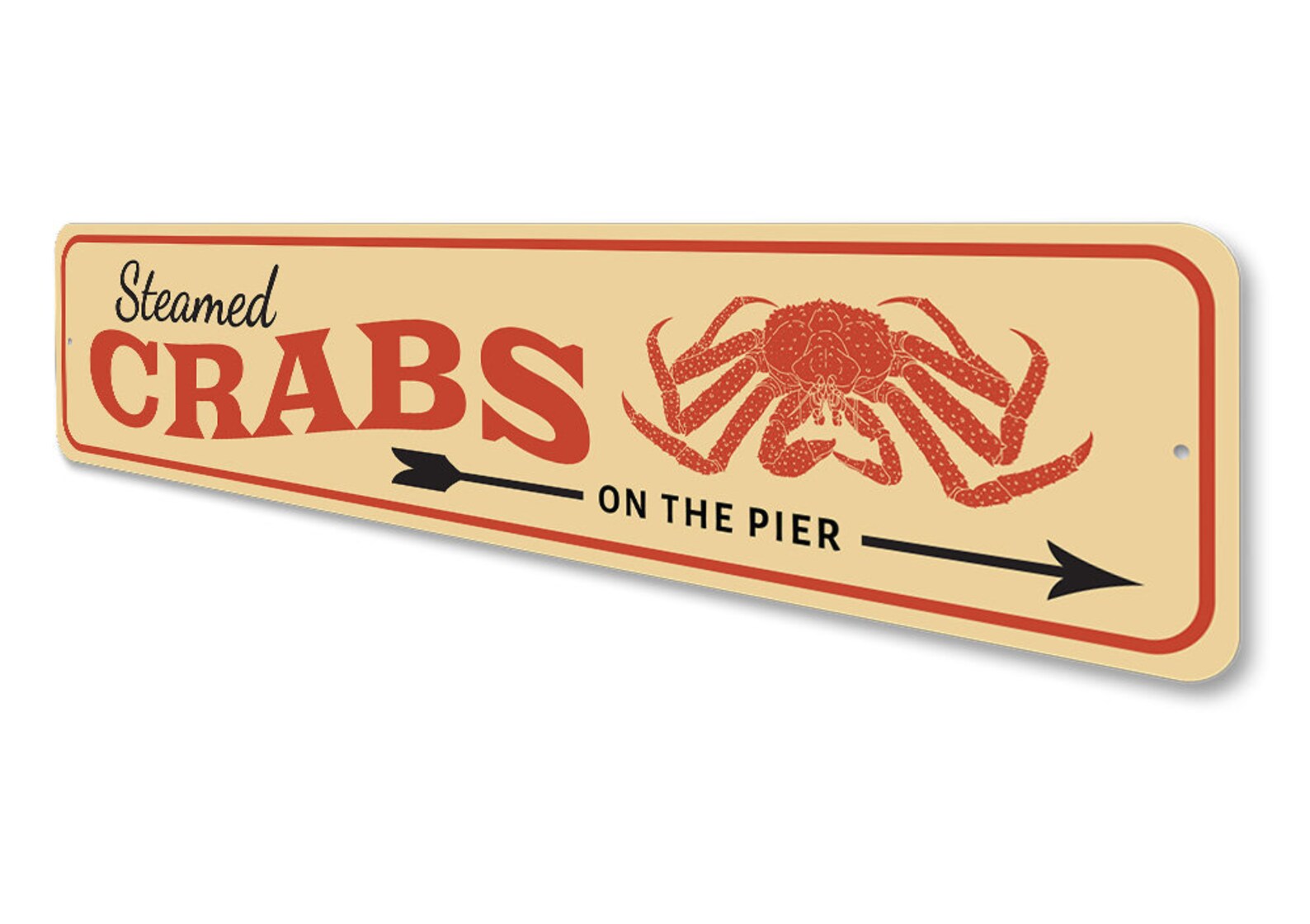 Steamed Crab Sign, Crab Lovers, Crab Trap Here, Crab, Aluminum Beach ...