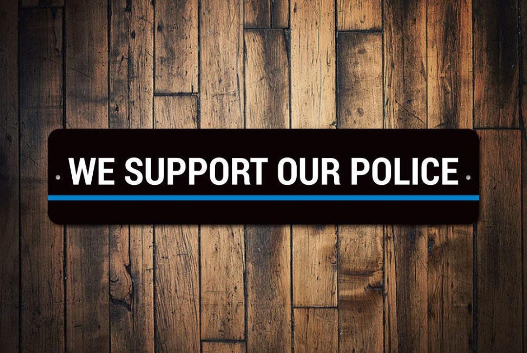 We Support Our Police Sign, Custom Back the Blue Gift, Personalized ...