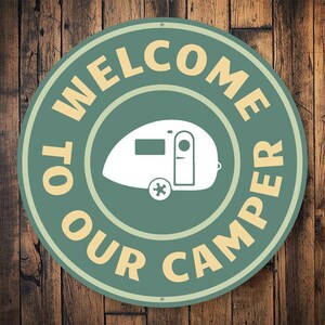 Welcome to Our Campers, Camping Lover Sign, Camp Trailor, Campsite Sign ...