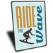Ride Wave Sign Ride the Wave Sign Ocean Decor Metal Waves - Etsy