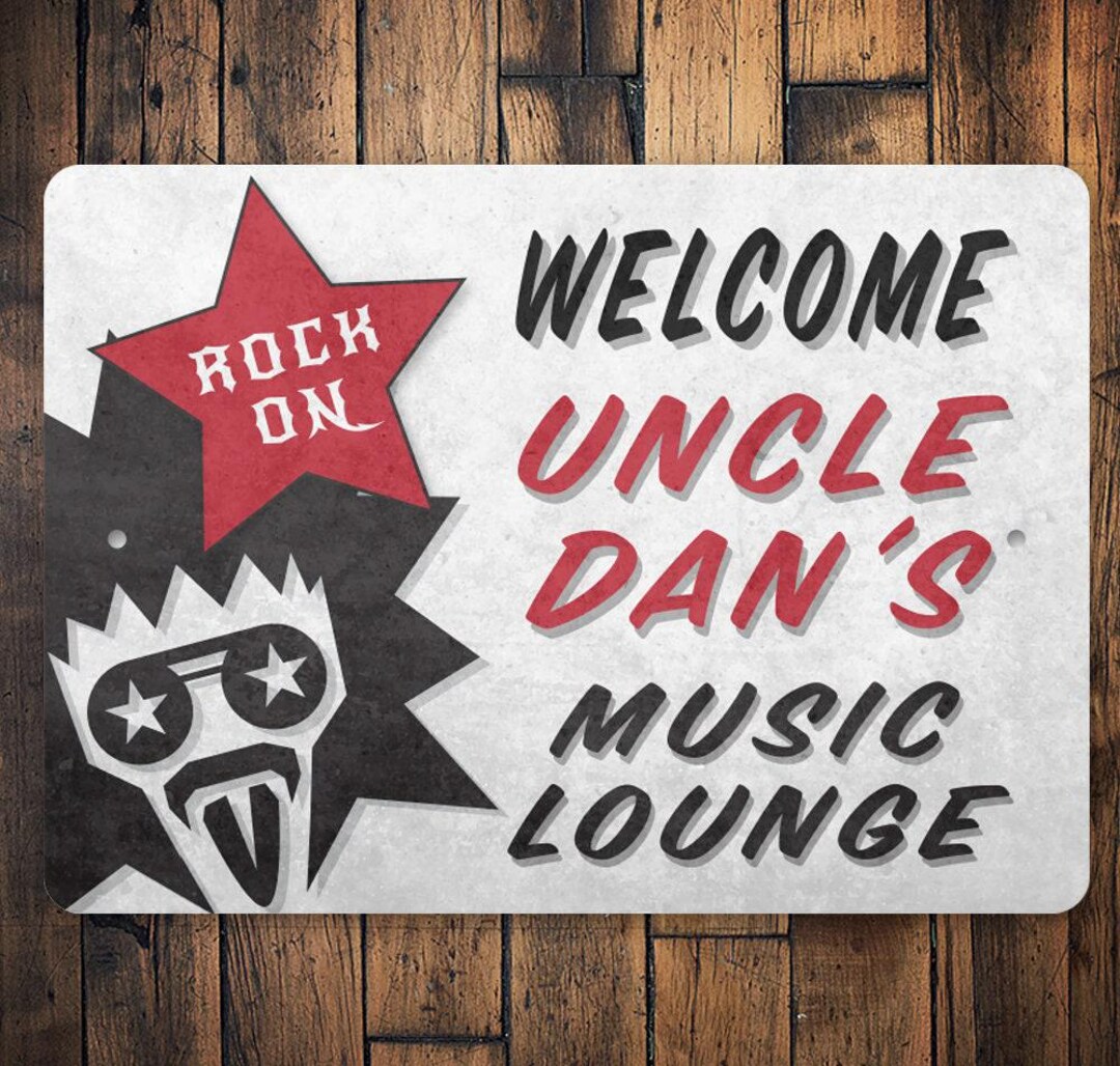 Welcome Music Sign, Custom Music Lounge, Music Lounge Sign, Rock N Roll ...