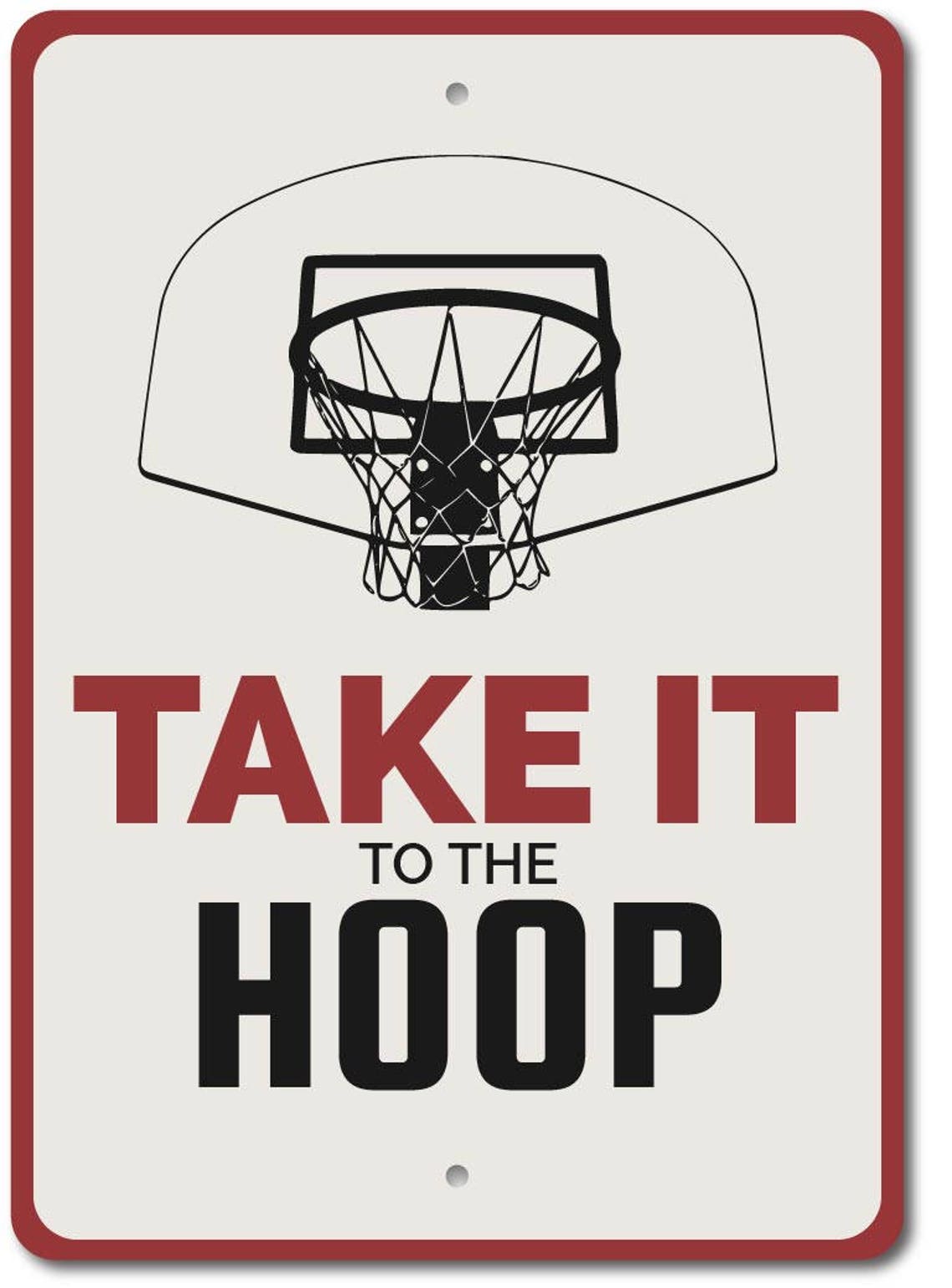 Hoop Sign Basketball Hoop Sign Basketball Phrase Sign - Etsy