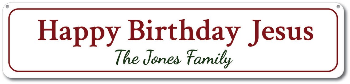 Happy Birthday Jesus Sign, Custom Merry Christmas Sign, Jesus Birthday ...