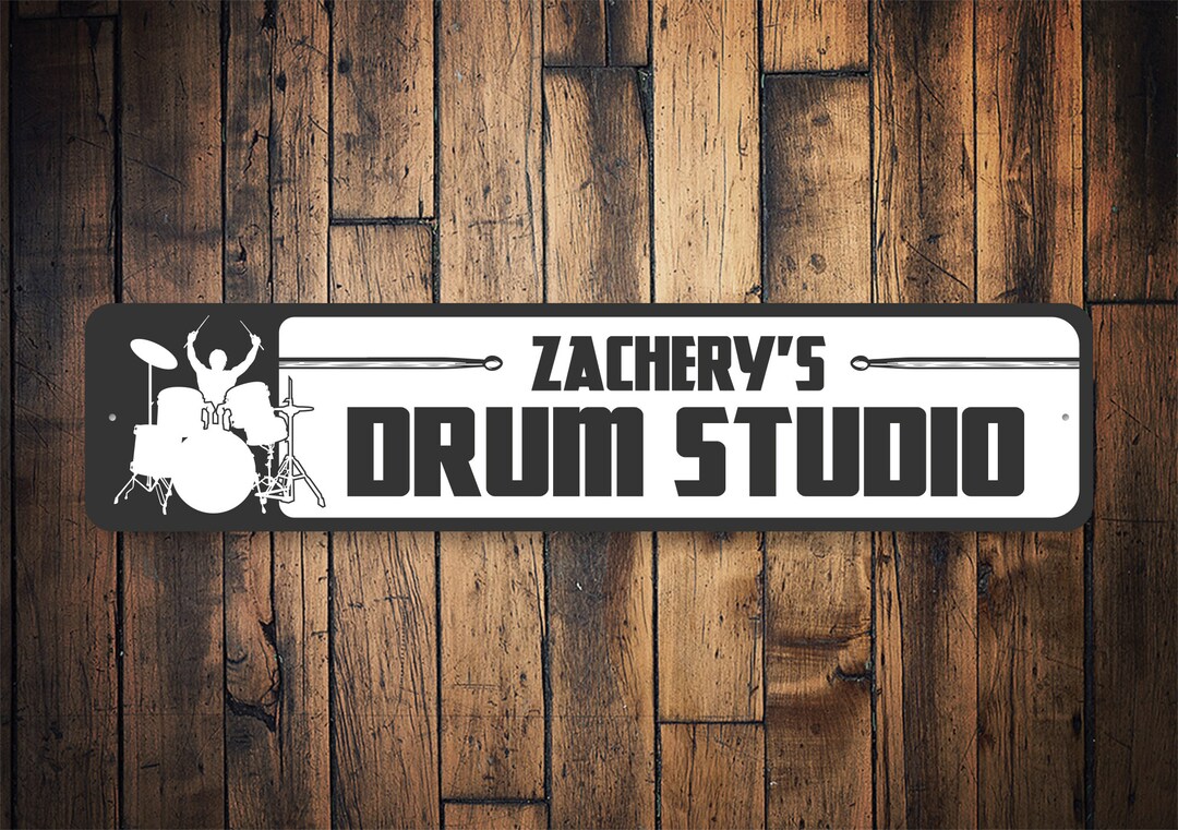 Custom Drum Sign, Drum Studio, Personalized Drum Gift, Custom Music ...