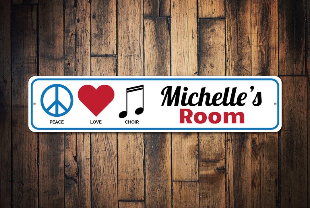 Music Room Sign, Peace Love Music Sign, Custom Music Gift, Gift for ...