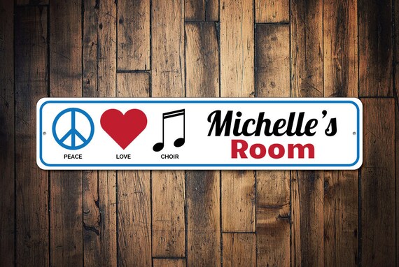 Music Room Sign Peace Love Music Sign Custom Music Gift | Etsy