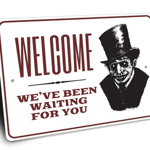 Welcome Scary Sign, Halloween Love, Scary Haunted Sign, Welcome Gift ...