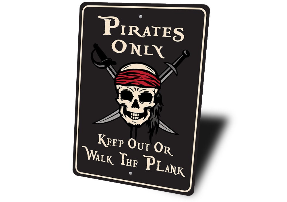 Pirates Only Sign Pirates Only Decor Sign for Pirates | Etsy