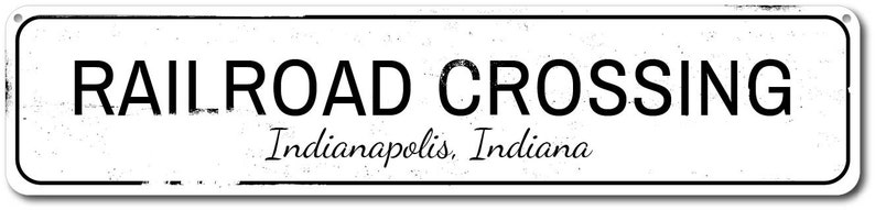 Railroad Crossing Sign Custom Train Sign Train Station | Etsy
