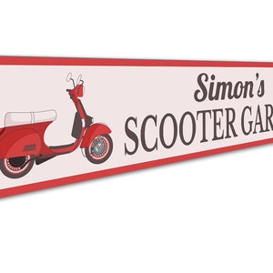 Scooter Garage Sign, Sign for Scooters, Scooter Owner, Scooter Garage ...
