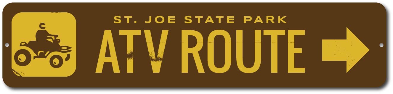 ATV Route Sign Custom Four Wheeler Arrow State Park Location - Etsy
