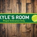 Tennis Player Entrance Only Sign, Personalized Tennis Lover Kid Name ...