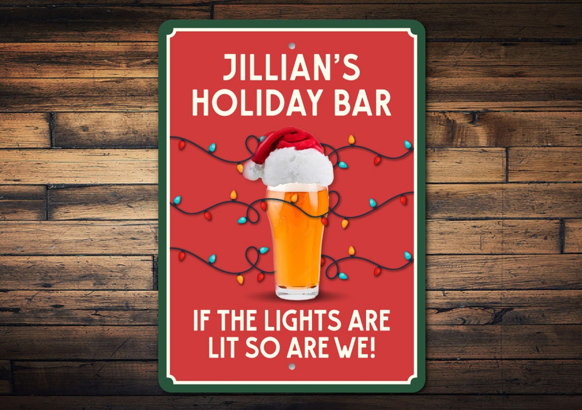 Custom Christmas Bar Sign Christmas Sign Family Christmas - Etsy
