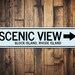 Scenic View Sign, Personalized Directional Arrow City State Lake ...