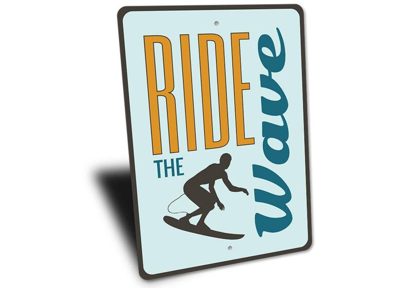 Ride Wave Sign, Ride the Wave Sign, Ocean Decor, Metal Waves Sign ...