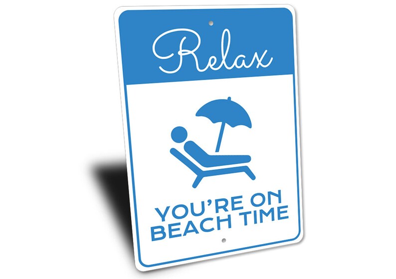 Relax You're on Beach Time Sign Beach House Decor Beach - Etsy