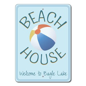 Beach Ball Sign, Beach House Sign, Custom Beach House Decor, Beach Gift ...