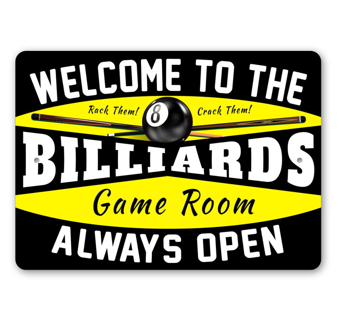 Retro Billiards Sign Custom Vintage Billiard Gift Billiards | Etsy