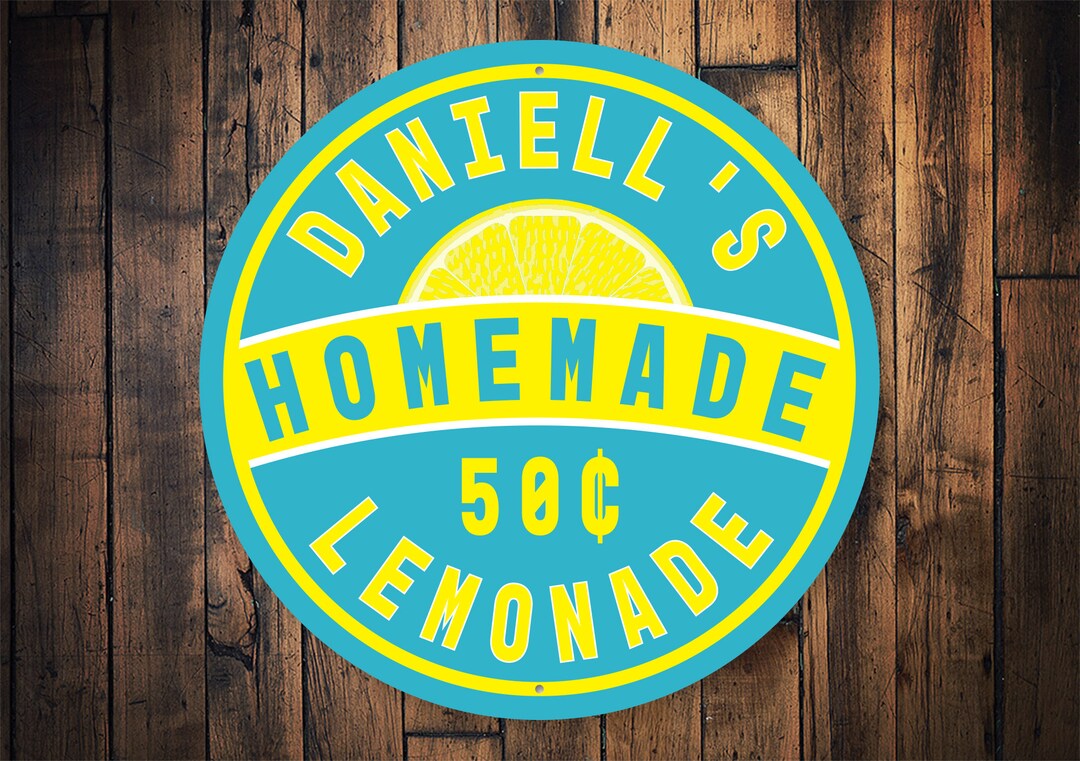 Homemade Lemonade Sign, Homemade Kitchen Sign, Decor for Lemonade, Kids ...