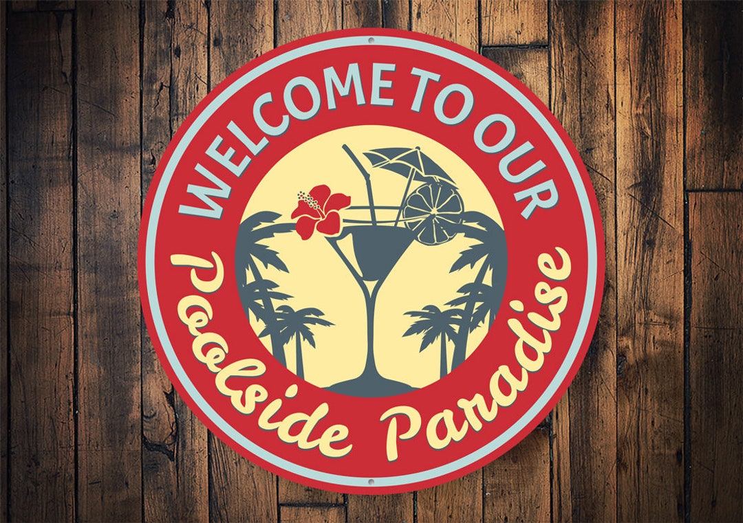 Poolside Paradise, Poolside Decor, Paradise Backyard, Pool Gift, Pool ...