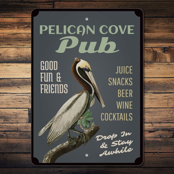 Pelican Beach Sign - Etsy