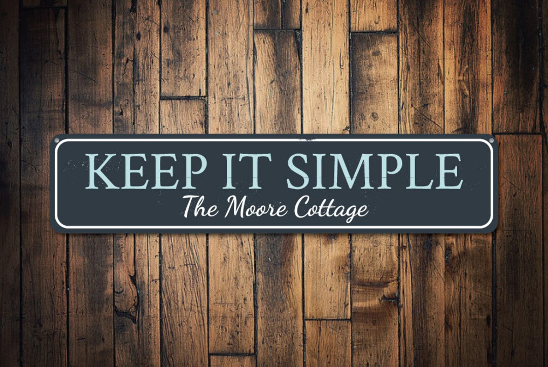 Keep It Simple Sign, Personalized Family Name Sign, Custom Family Beach ...