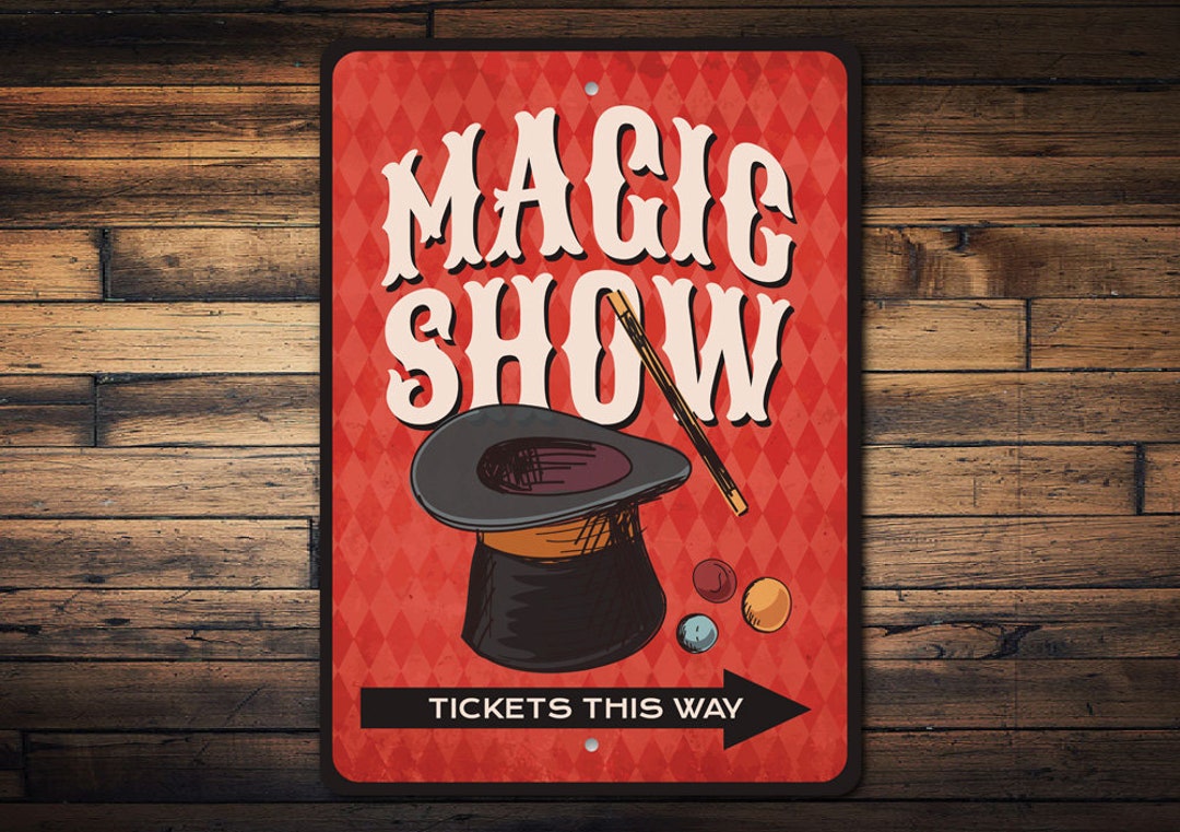 Magic Show Sign Magic Show Decor Magic Circus Vintage - Etsy