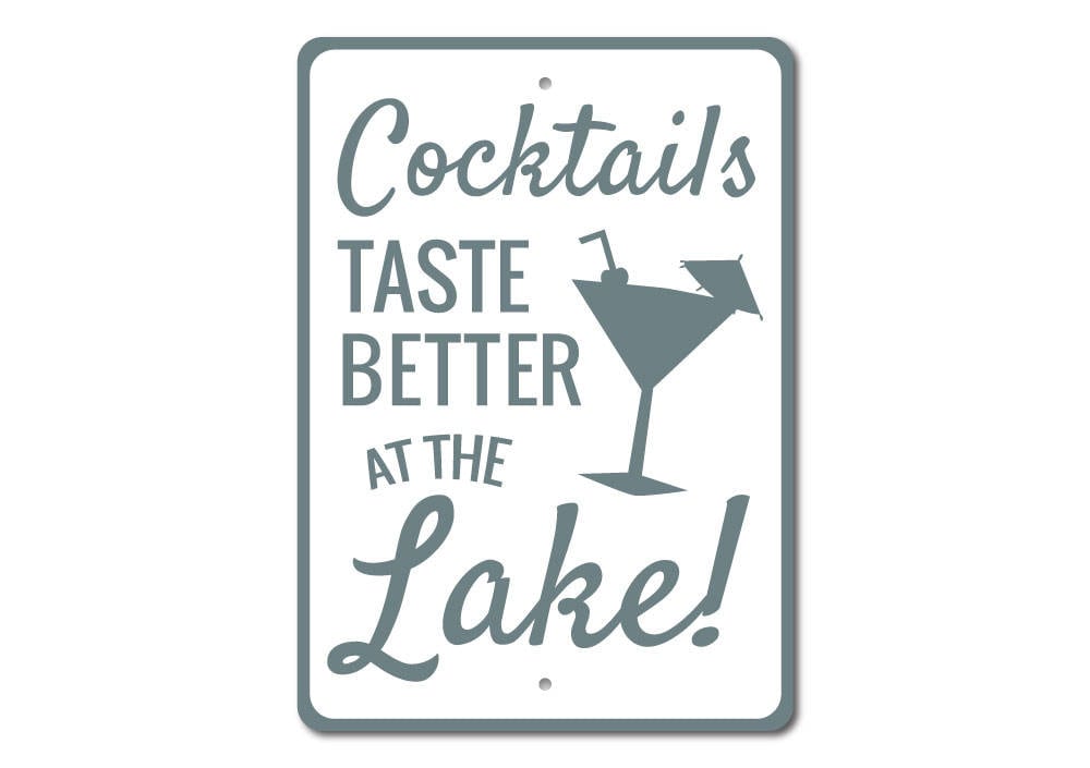 Cocktails Sign Lake Drinks Sign Lake Bar Sign Lake Bar - Etsy