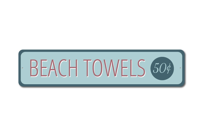 Beach Towel Sign Beach Shop Decor Beach Bathroom Sign Beach - Etsy
