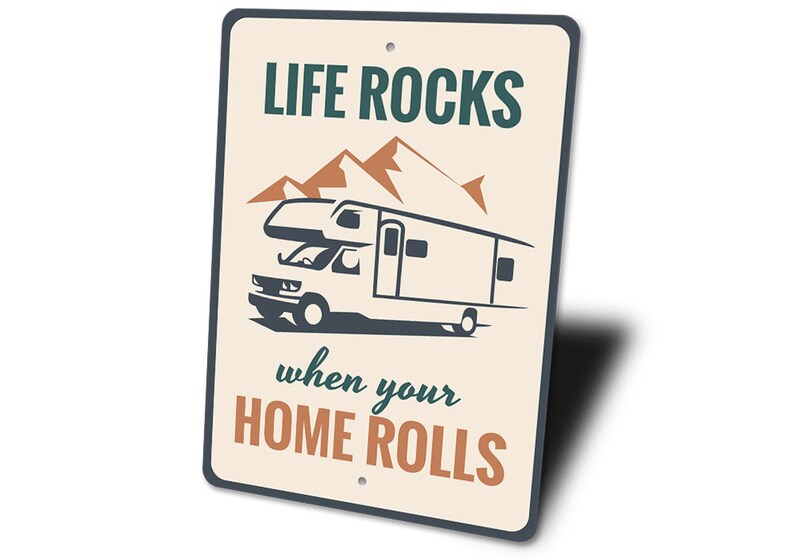 RV Camp Sign Life Rocks Decor Camping Life Camping Humor - Etsy