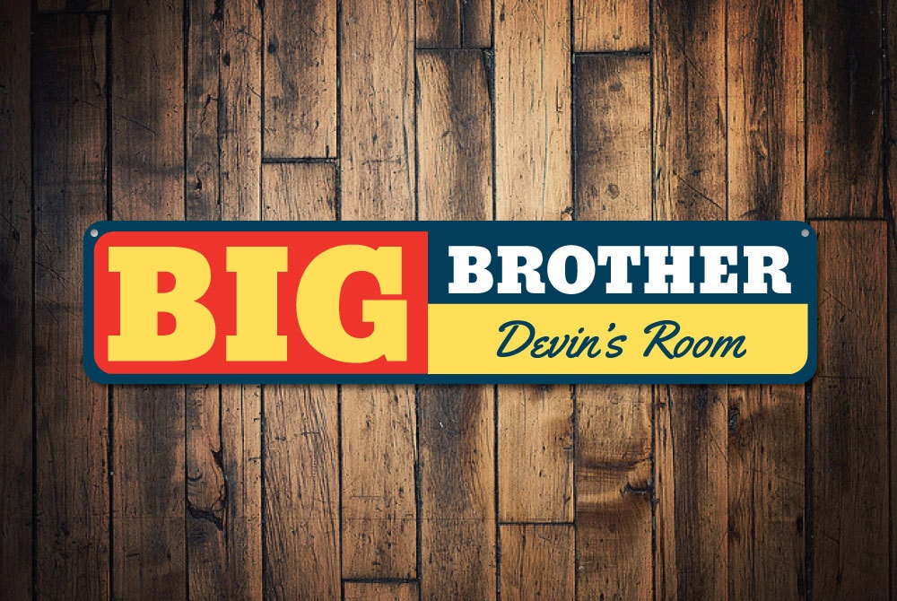 Big Brother Sign Personalized Kid's Room Sign Custom Boy | Etsy