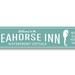 Seahorse Inn Sign, Seahorse Sign, Waterfront Cottage, Custom Beach Sign ...