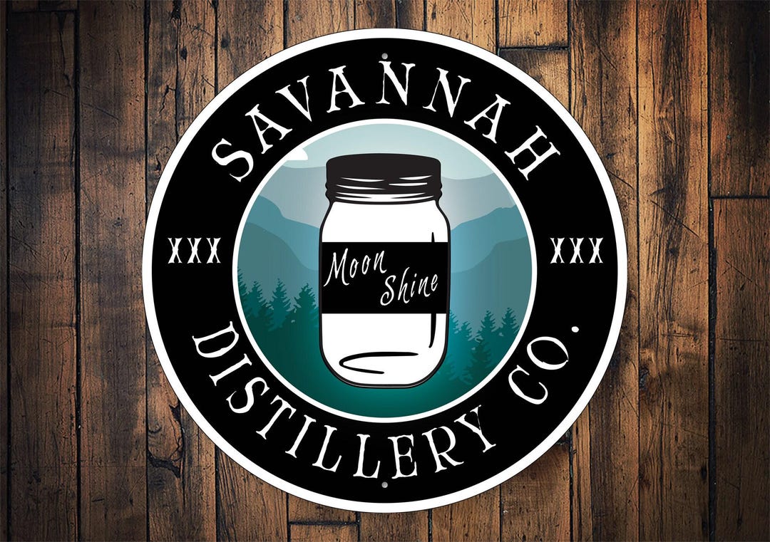 Personalized Distillery Metal Sign - Custom Moonshine Bar Decor ...