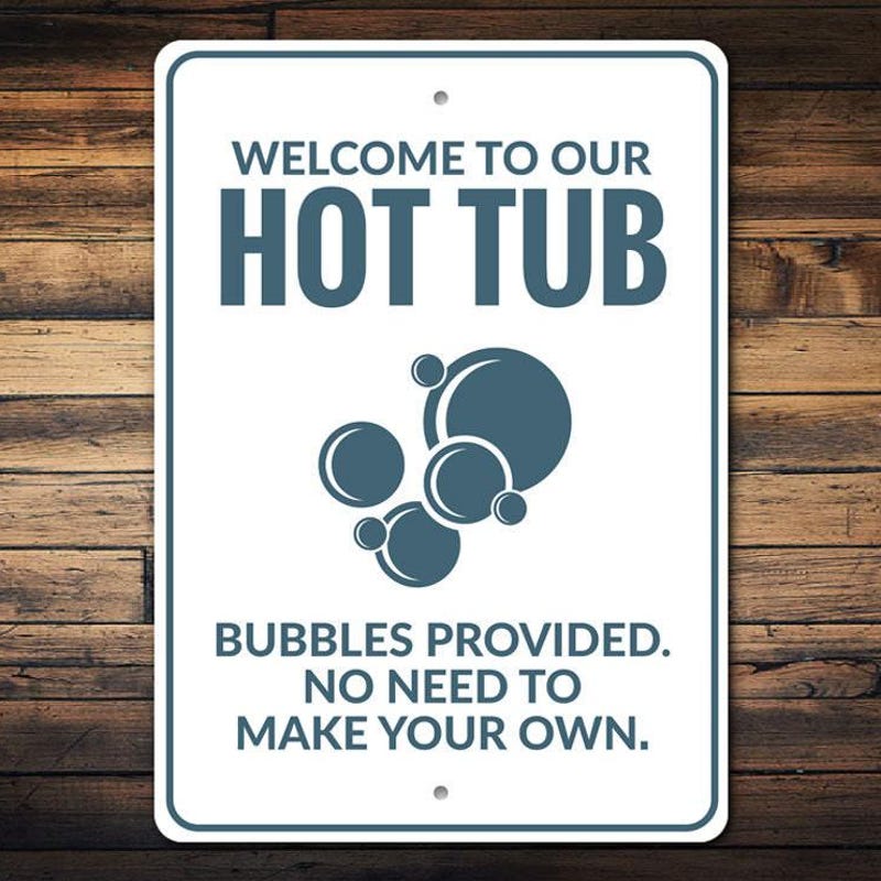 Hot Tub Outside Sign - Etsy