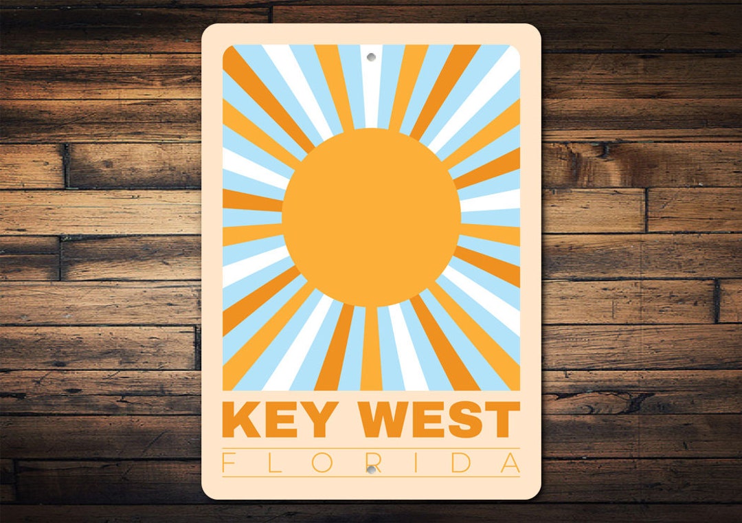 Key West Florida Sunrise Sign, Key West Decor, Island Paradise, Coastal ...