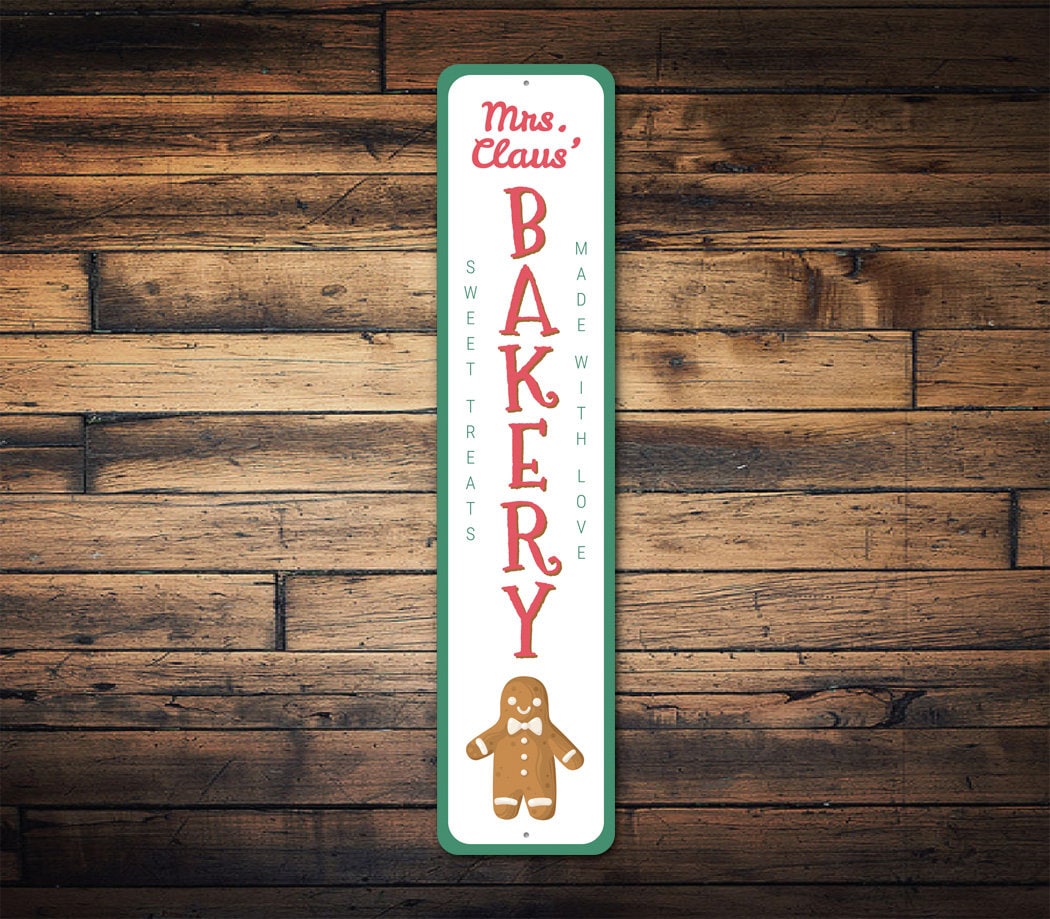 Mrs Claus Bakery Sign Cute Christmas Bakery Christmas - Etsy