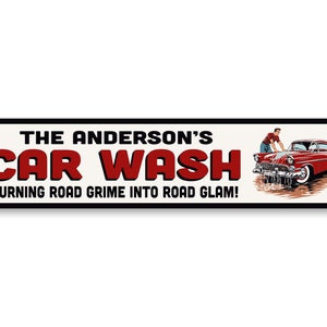Family Car Wash Sign, Car Wash Sign, Custom Garage Sign, Home Car Wash ...