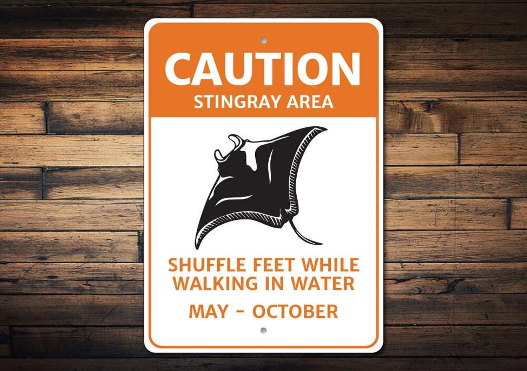 Stingray Sign, Stingray Decor, Stingray Gift, Beach Caution Sign, Beach ...