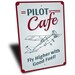Airport Cafe, Cafe for Pilots Sign, Airplane Cafe, Hangar Decoration ...