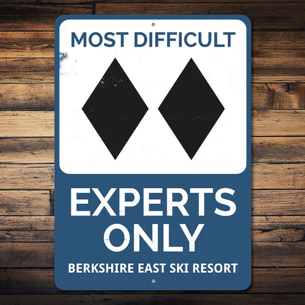 Metal Double Black Diamond Signs - Etsy Canada