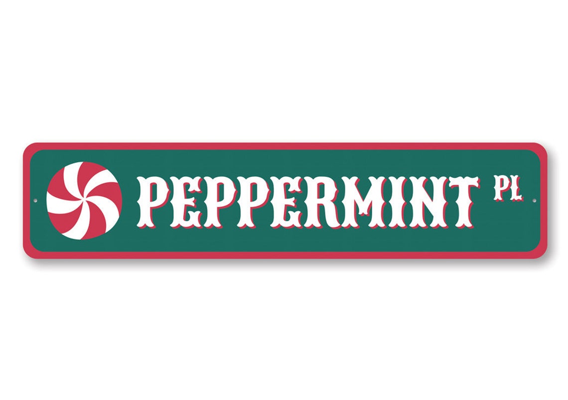 Peppermint Sign Peppermint Candy Candy Cane Sign Christmas | Etsy
