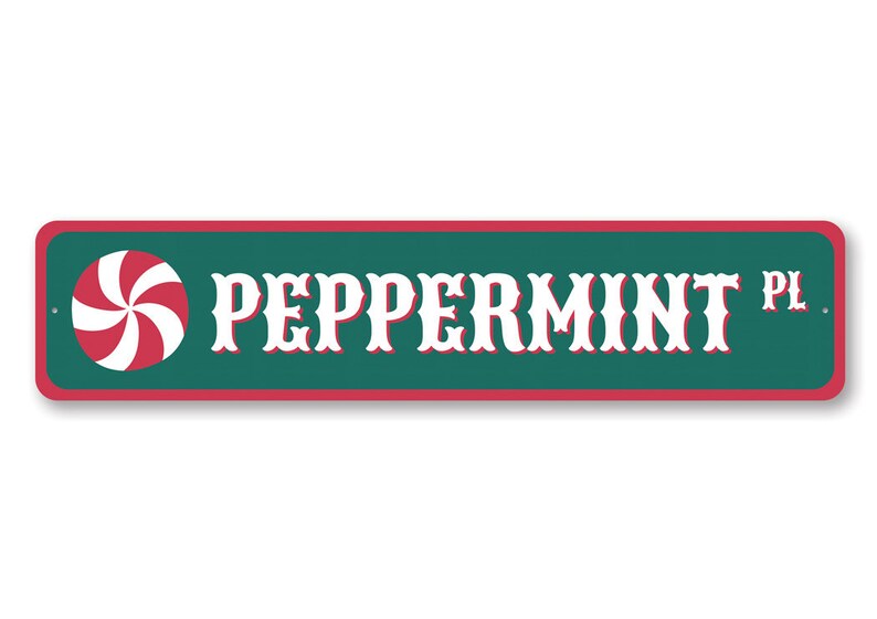 Peppermint Sign Peppermint Candy Candy Cane Sign Christmas | Etsy