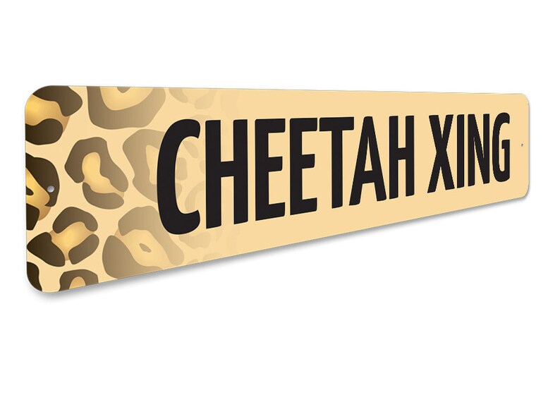 Cheetah Xing Sign Cheetah Lover Cheetah Decor Zoo Signs - Etsy