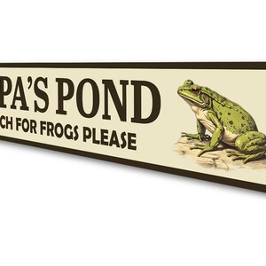 Frog Pong Sign, Family Pond Sign, Custom Pond Sign, Frog Pond Decor ...