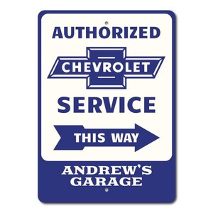 Service Garage Sign, Chevrolet Sign, Chevrolet Gift, Custom Sign for ...