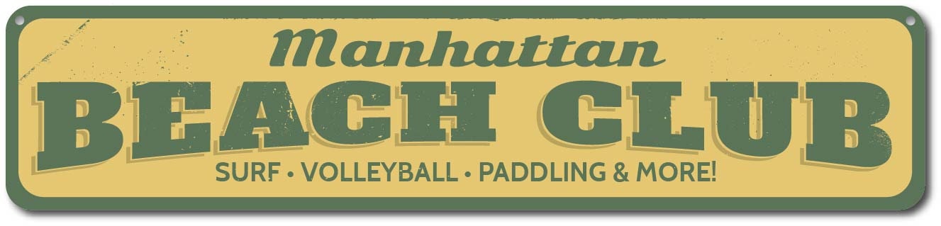 Beach Club Sign Personalized Beach House Sign Surf | Etsy