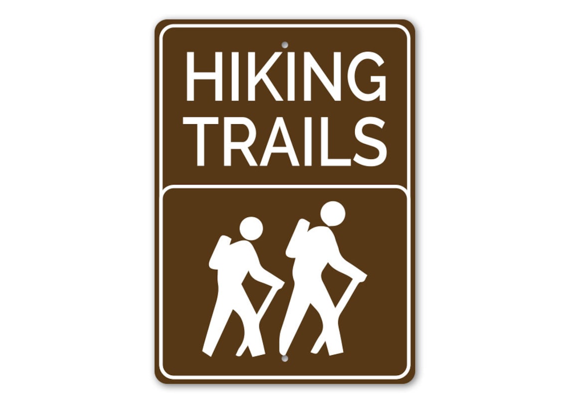 Hiking Trail Sign Trail Sign Decor Metal Trail Sign Decor | Etsy