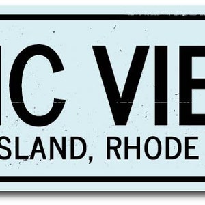 Scenic View Sign, Personalized Directional Arrow City State Lake ...